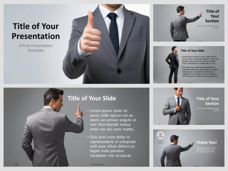 Businessman Poses Template For PowerPoint & Google Slides