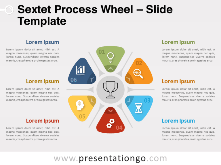 Sextet Process Wheel for PowerPoint & Google Slides