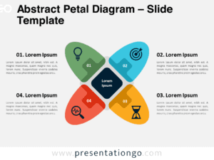 Abstract Petal Diagram for PowerPoint PPTX and Google Slides
