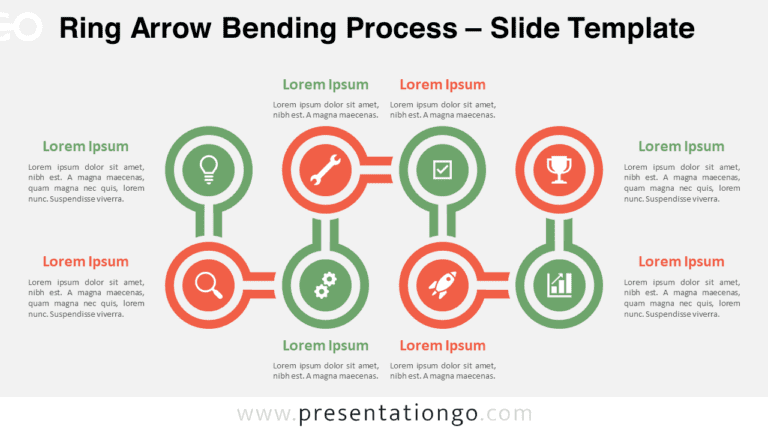 Ring Arrow Bending Process for PowerPoint PPTX & Google Slides