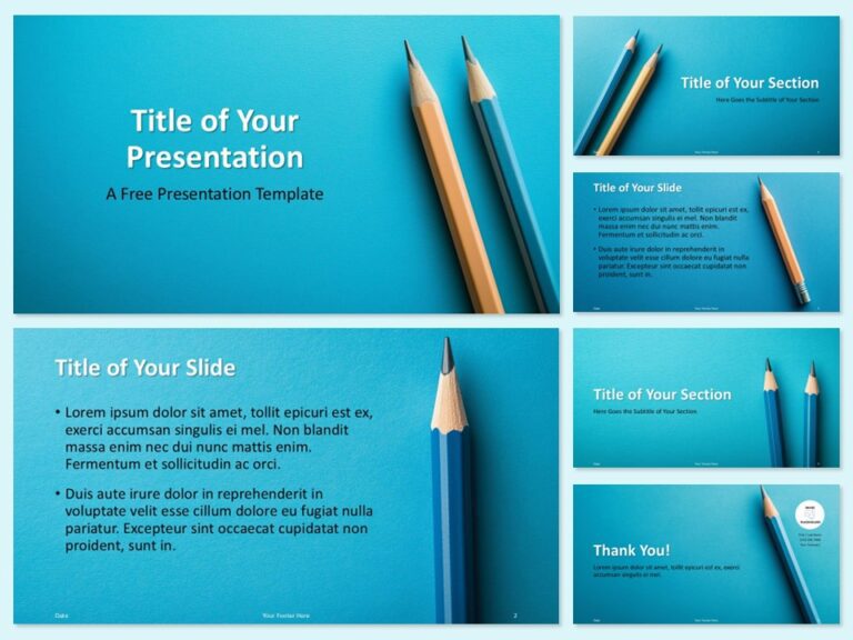 Indigo Pencil Canvas Template for PowerPoint and Google Slides