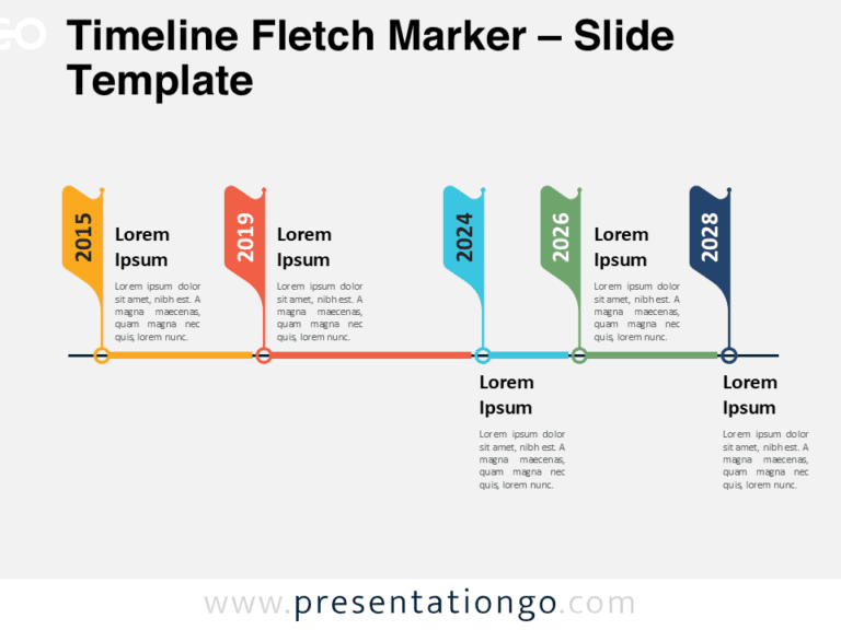Timeline Fletch Marker Template for PowerPoint & Google Slides