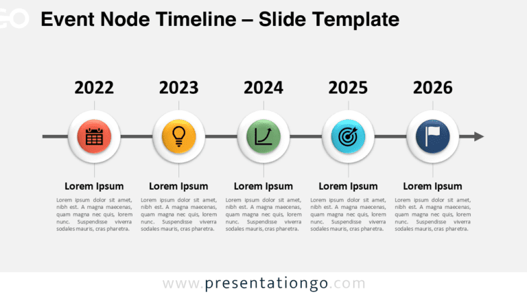 Event Node Timeline for PowerPoint PPTX and Google Slides