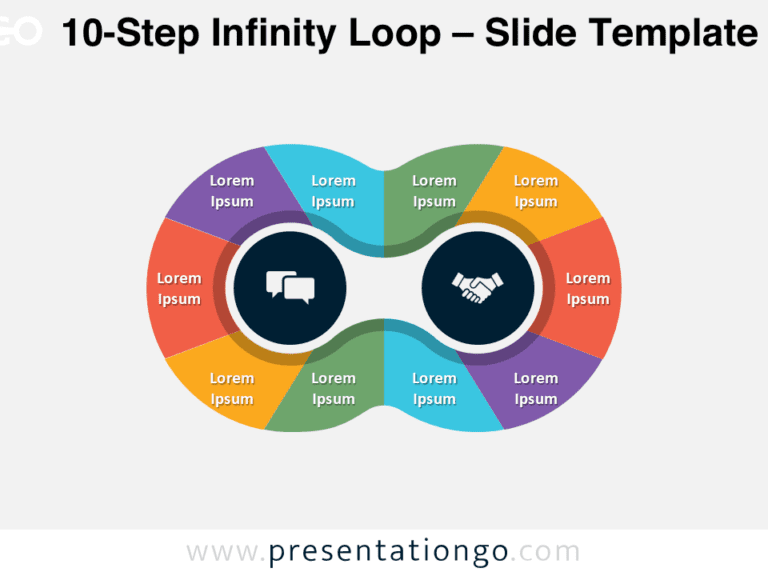 10-Step Infinity Loop Diagram for PowerPoint & Google Slides