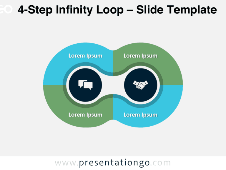 4-Step Infinity Loop Diagram for PowerPoint & Google Slides