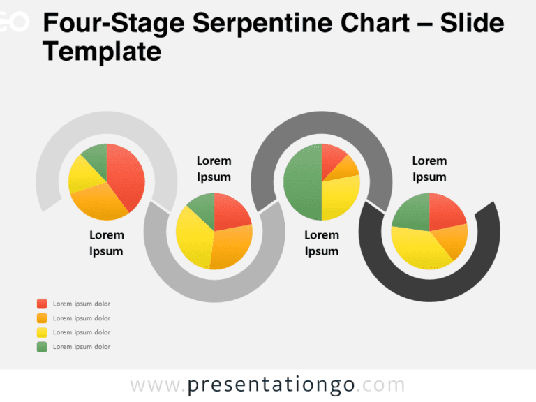 Four-Stage Serpentine Chart for PowerPoint & Google Slides