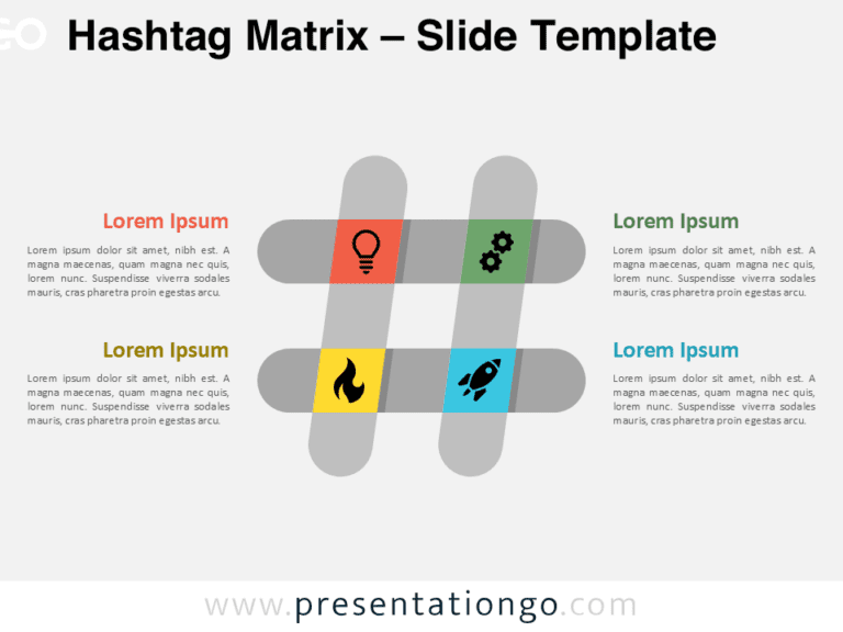 Hashtag Matrix Template for PowerPoint & Google Slides