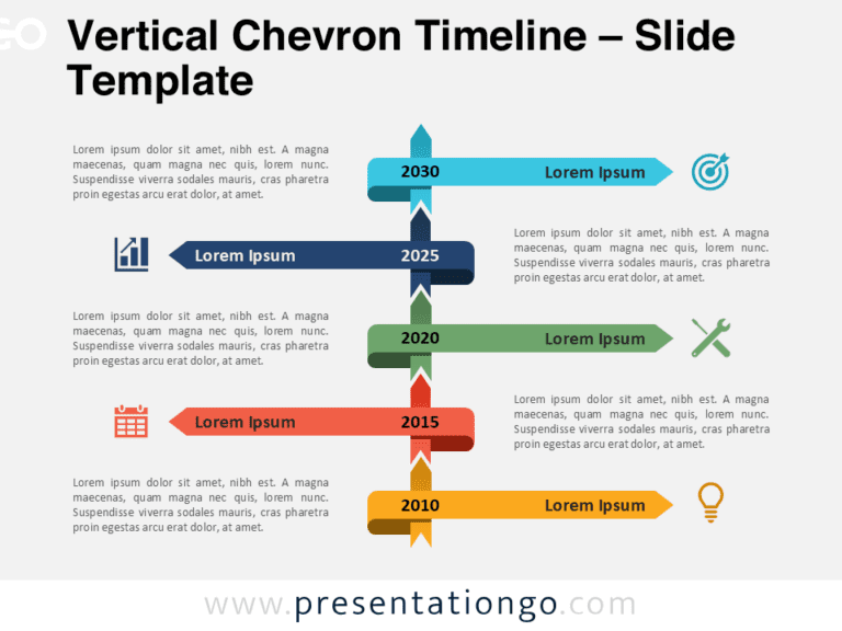 Vertical Chevron Timeline for PowerPoint & Google Slides