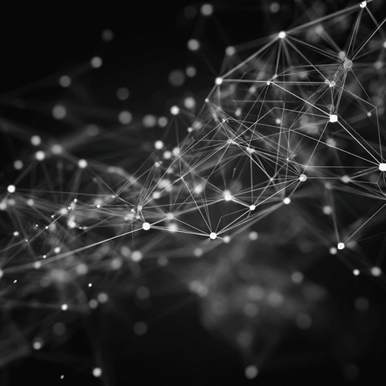 Abstract Neural Network Web on Dark Background - PresentationGO