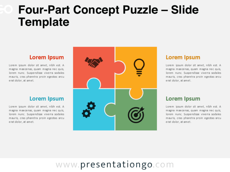 Four-Part Concept Puzzle or PowerPoint & Google Slides