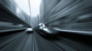 High-Speed Bullet Train in Motion with Dramatic Blur - PresentationGO