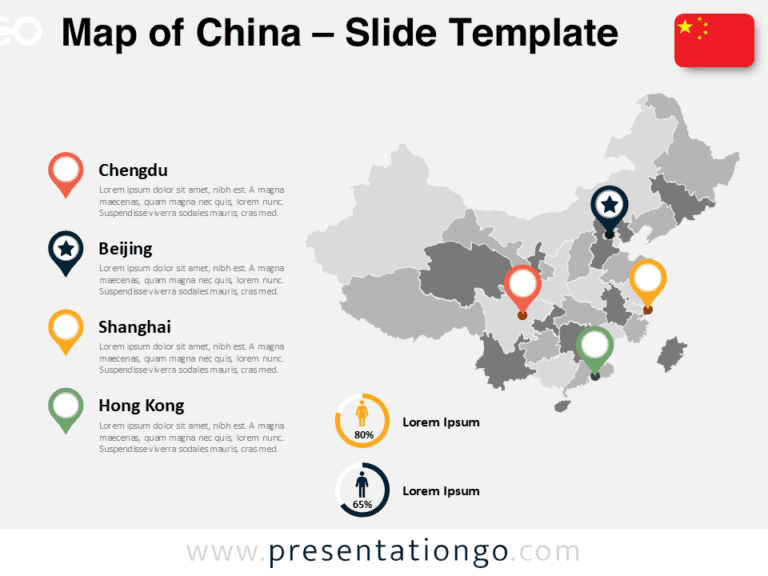 Map of China for PowerPoint & Google Slides
