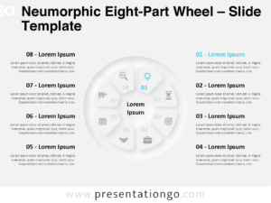 Neumorphic Eight-Part Wheel for PowerPoint and Google Slides