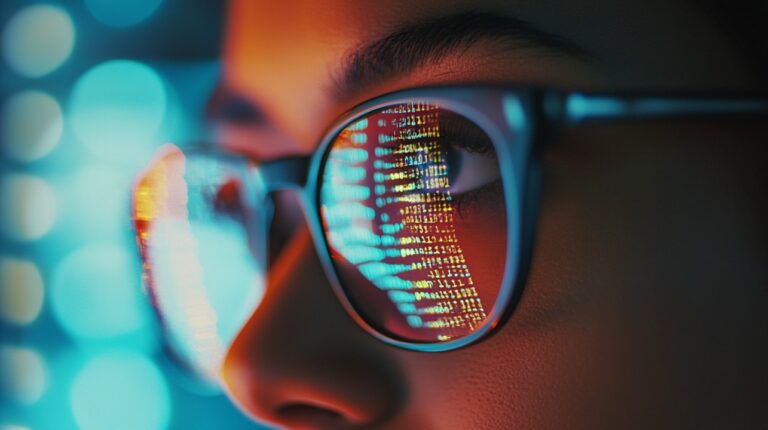 Software Engineer Reflected in Code Through Glasses - PresentationGO