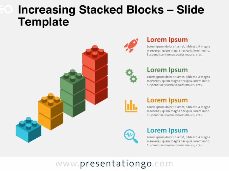 Increasing Stacked Blocks for Google Slides and PowerPoint