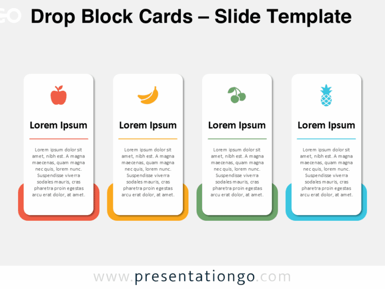 Drop Block Cards for PowerPoint & Google Slides