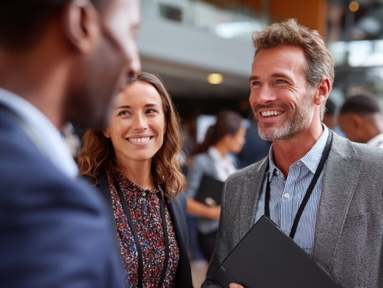 Professional Networking at Corporate Event - PresentationGO