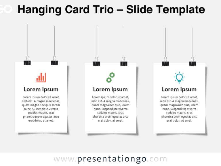Hanging Card Trio for PowerPoint and Google Slides