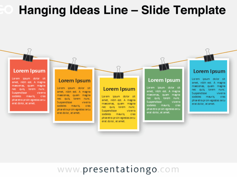Hanging Ideas Line for PowerPoint and Google Slides