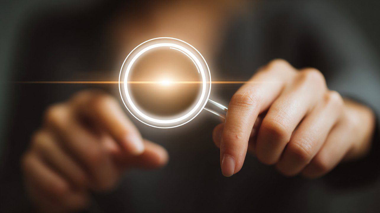 Digital Magnifying Glass – Futuristic Search Concept - PresentationGO