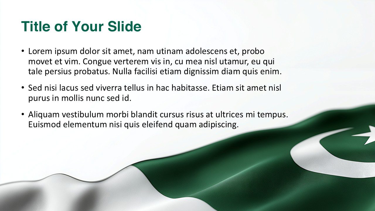 Flag of Pakistan Template for PowerPoint and Google Slides
