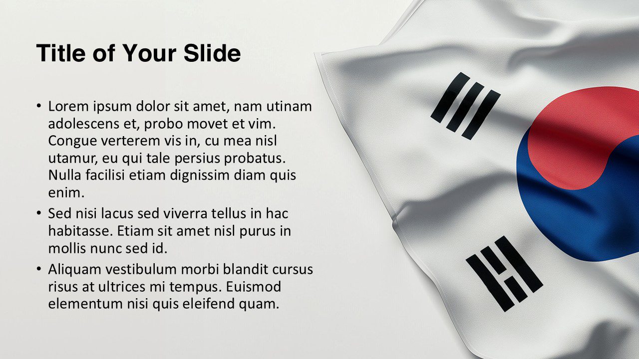 Flag of South Korea Template for PowerPoint and Google Slides