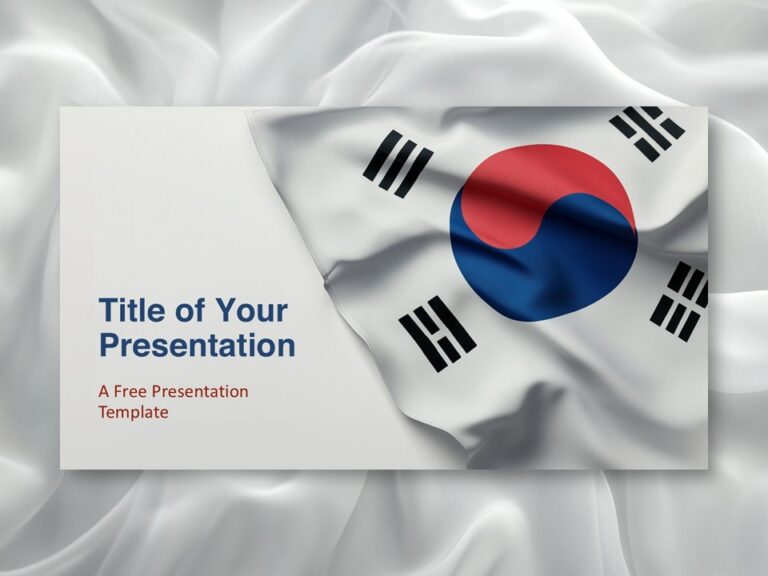 Flag of South Korea Template for PowerPoint and Google Slides