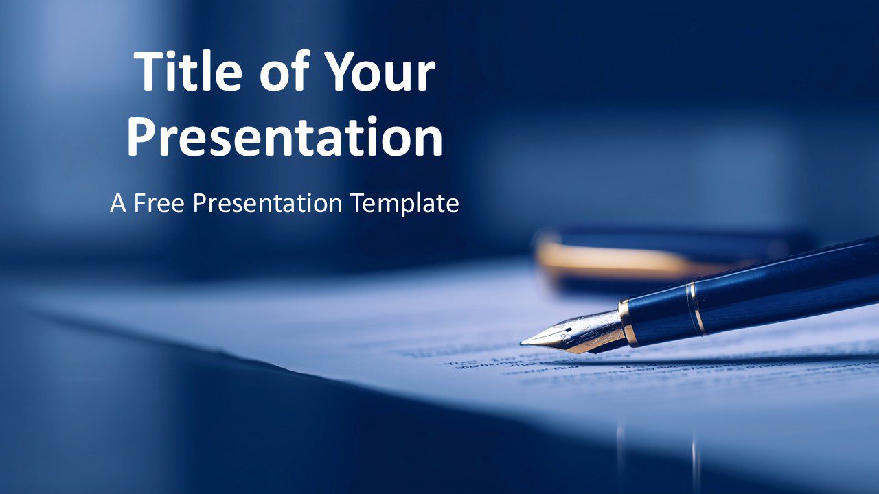 Fountain Pen Template for PowerPoint & Google Slides
