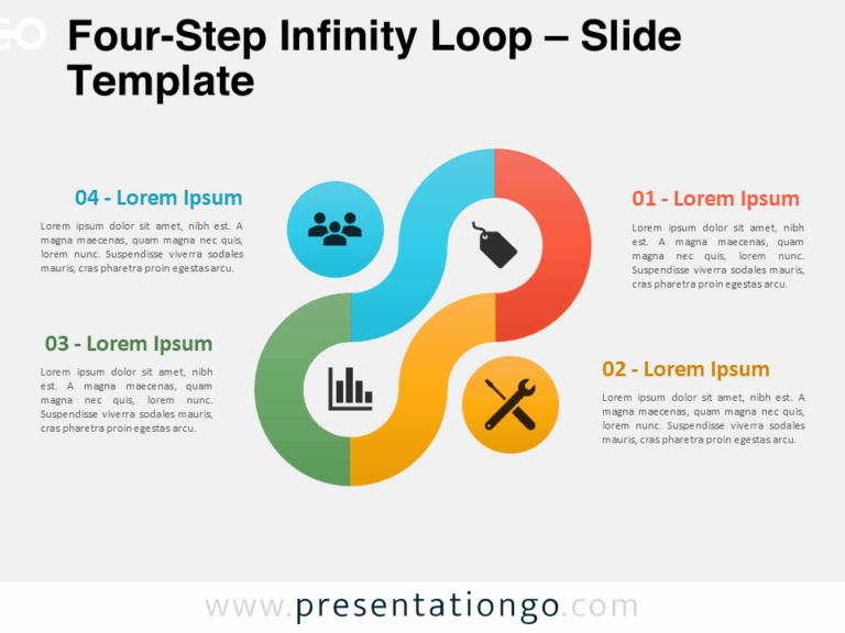 Four-Step Infinity Loop for PowerPoint & Google Slides