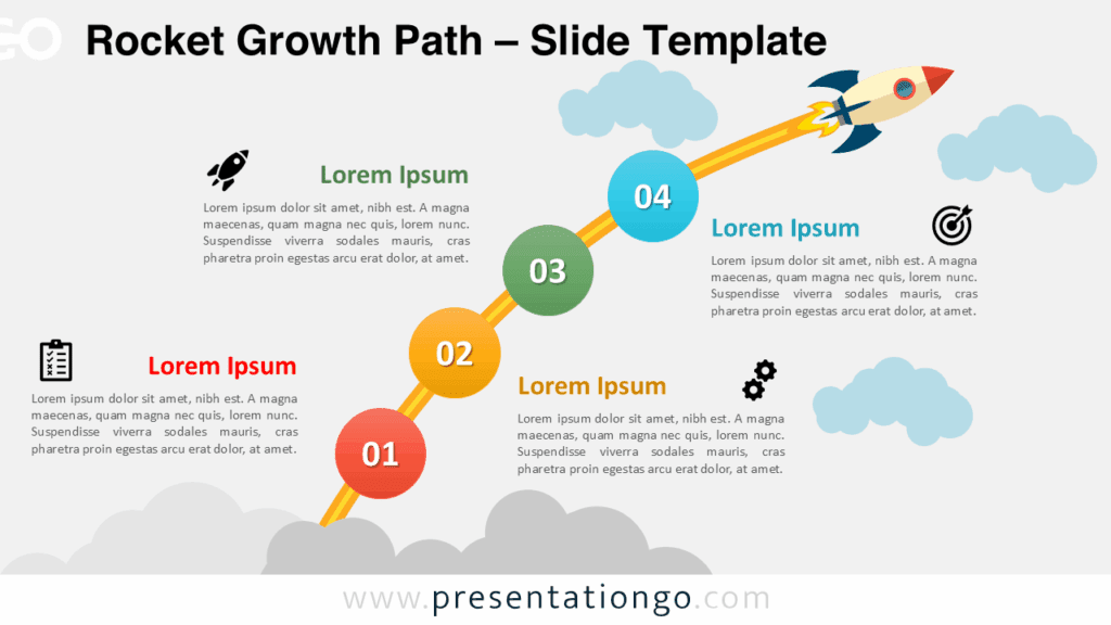 Rocket Launch Diagram for PowerPoint & Google Slides