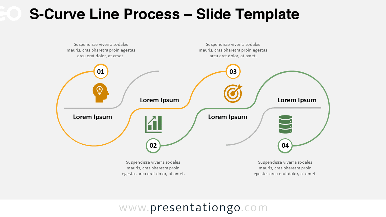 S-Curve Line Process for PowerPoint & Google Slides