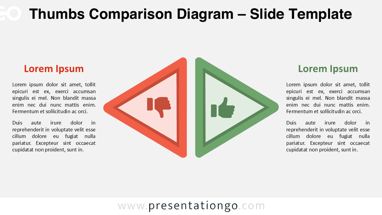 Thumbs Comparison Diagram for PowerPoint & Google Slides