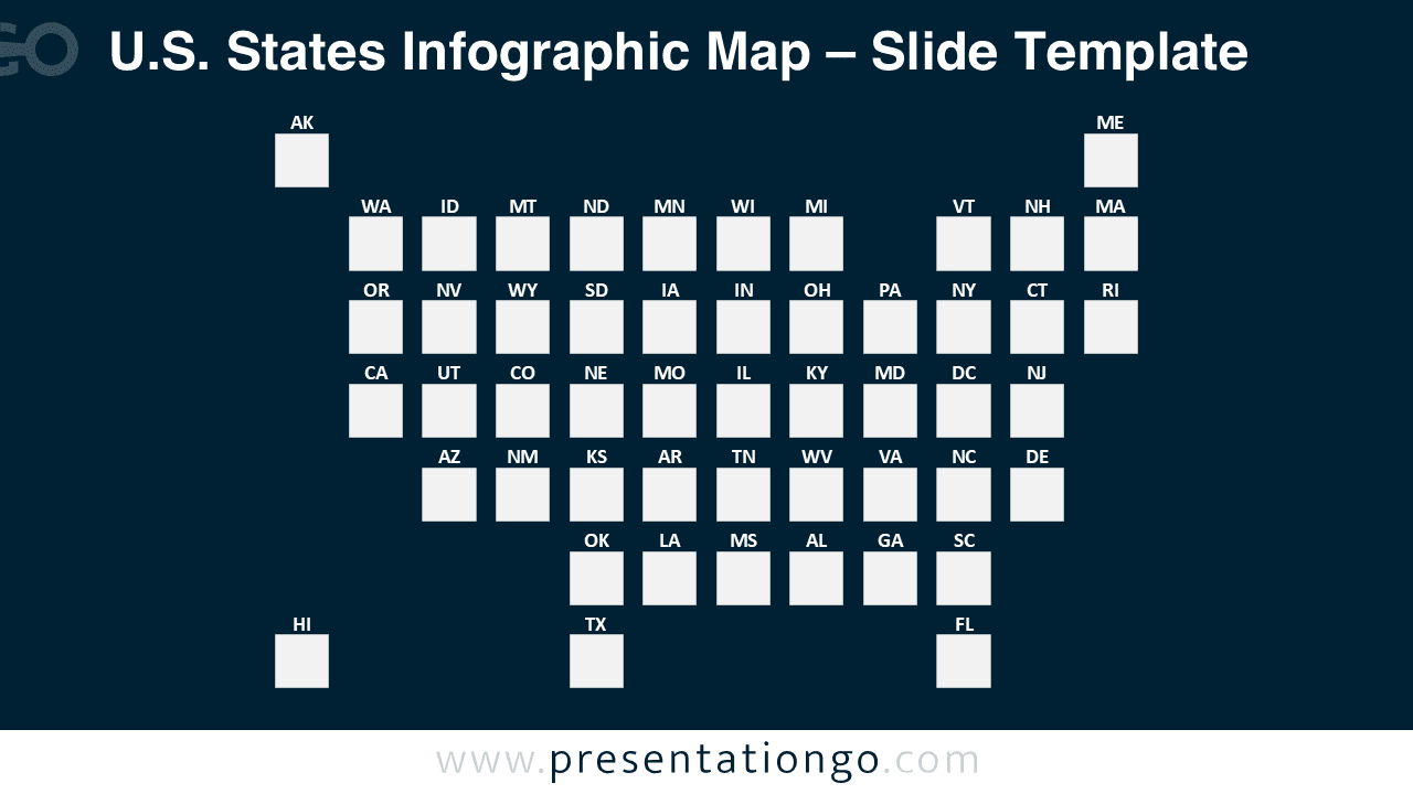 U.S. States Infographic Map for PowerPoint & Google Slides