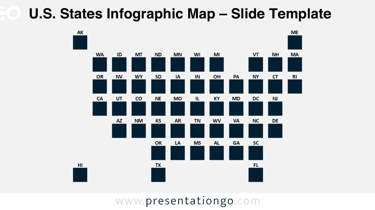 Infographic Us Map USA Map Infographics Template With Highlighted
