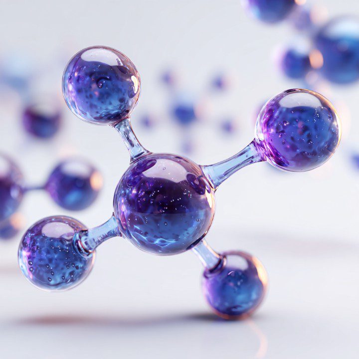 3D Molecular Structure with Transparent Spheres for Science Visuals ...