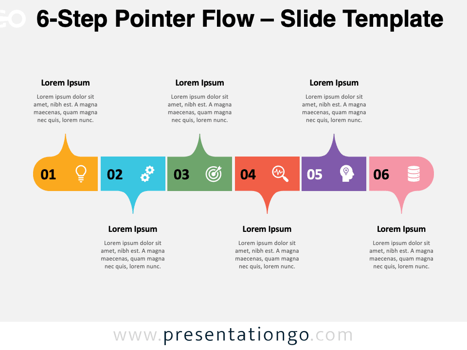 6-Step Pointer Flow for PowerPoint & Google Slides