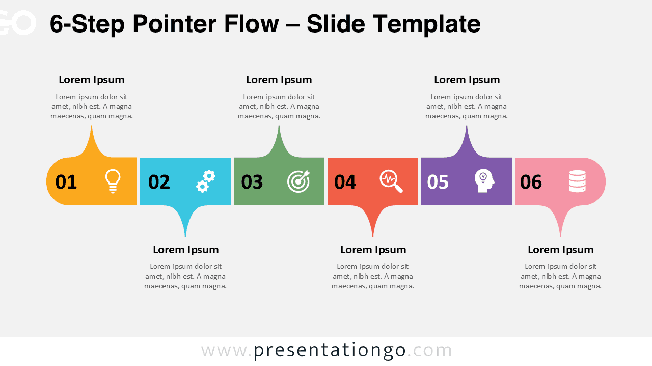 6-Step Pointer Flow for PowerPoint & Google Slides