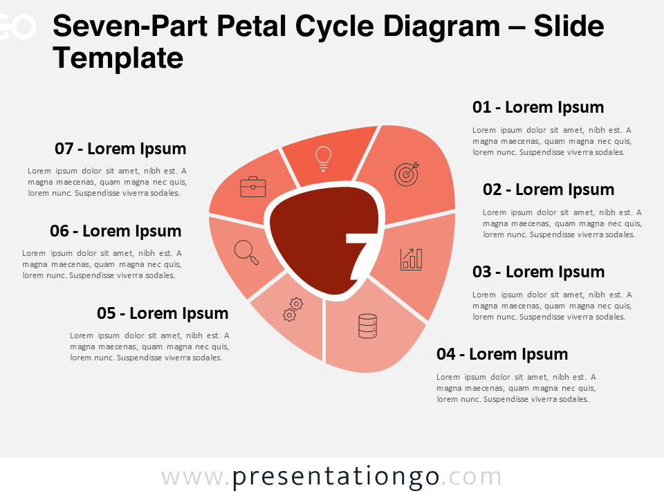 Eight-Part Petal Cycle Diagram for PowerPoint & Google Slides