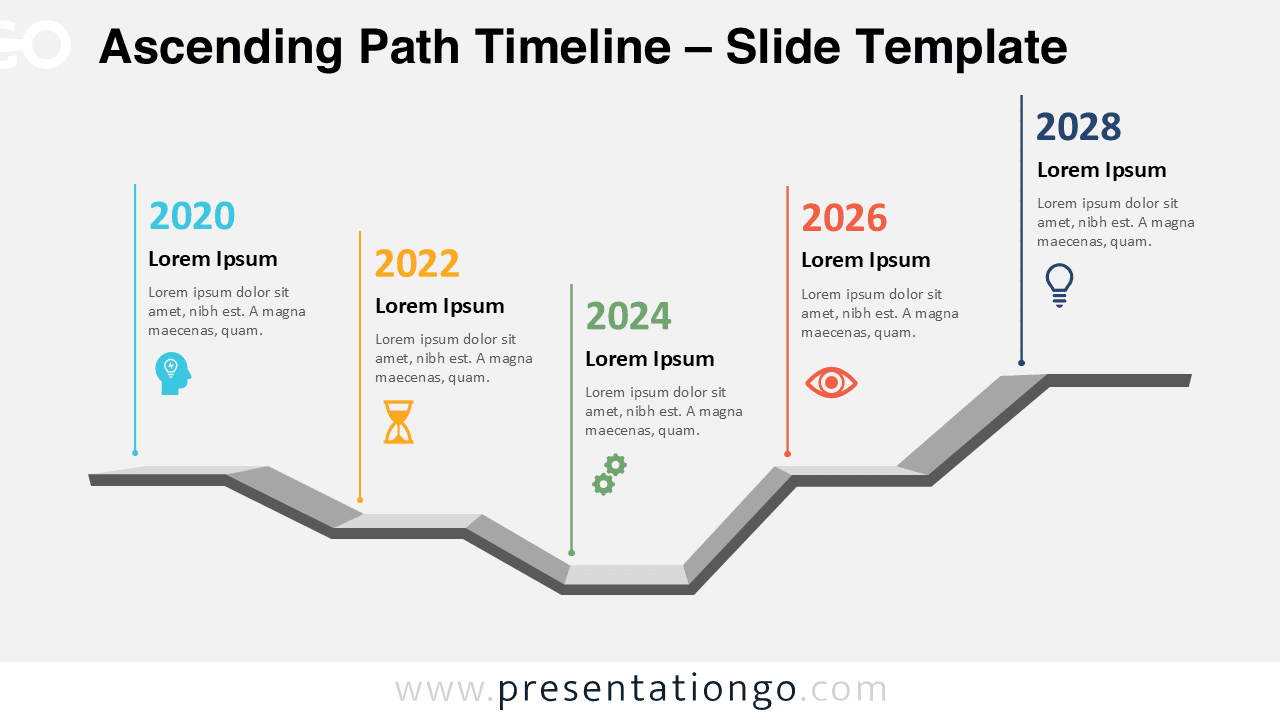 Ascending Path Timeline - PresentationGO