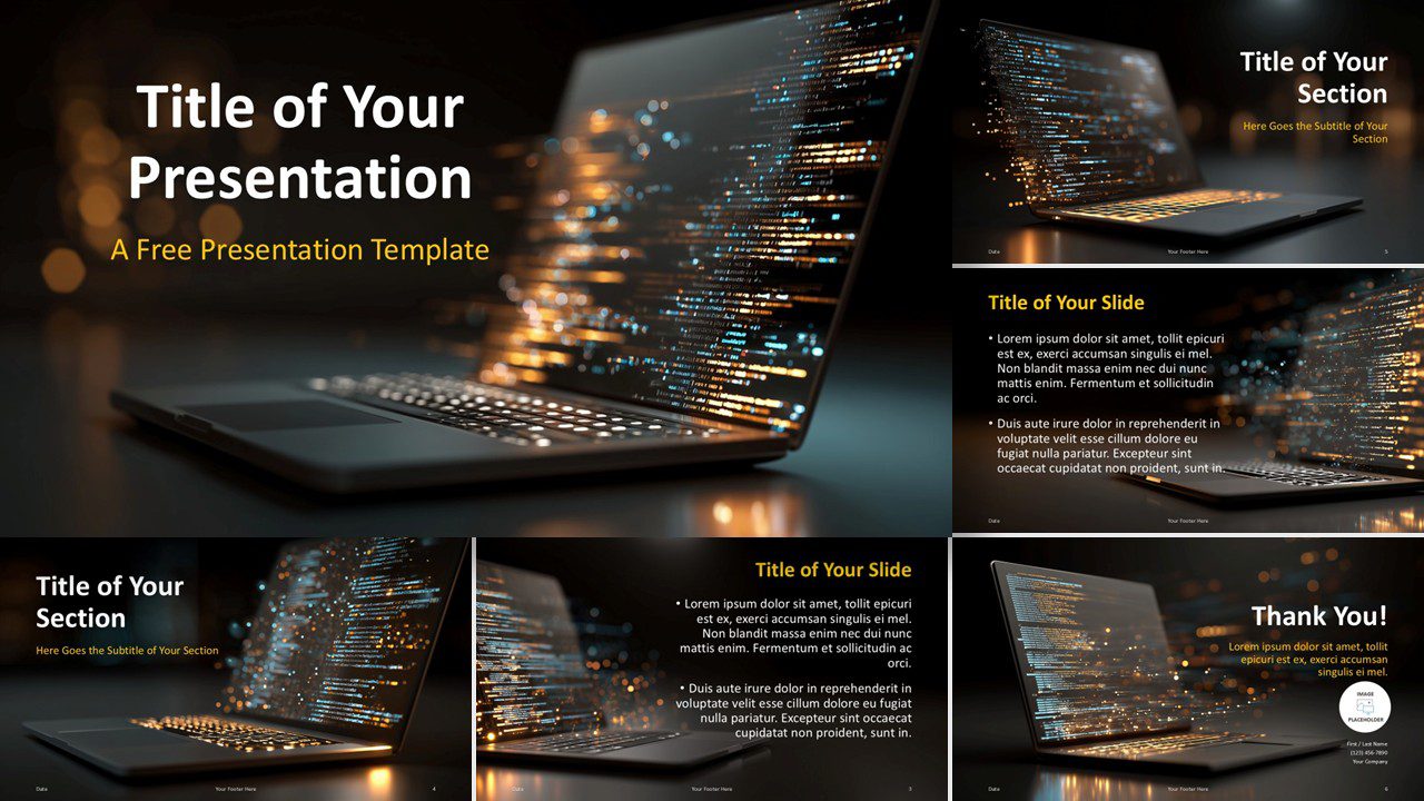 Digital Stream Template for PowerPoint and Google Slides
