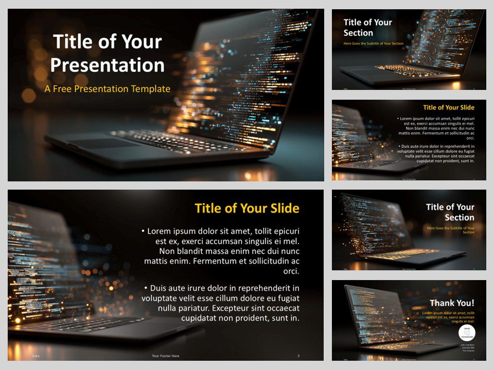 Tech PowerPoint & Google Slides Templates - Futuristic Free Designs