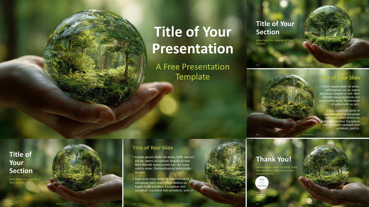 Green Sphere Vision Template for PowerPoint & Google Slides