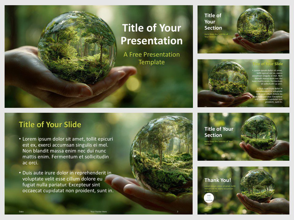 Green Sphere Vision Template for PowerPoint & Google Slides