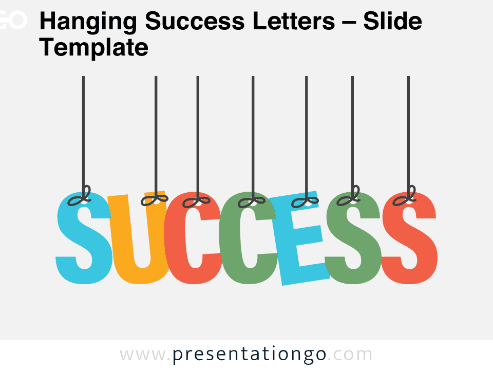 Hanging Success Letters for PowerPoint & Google Slides