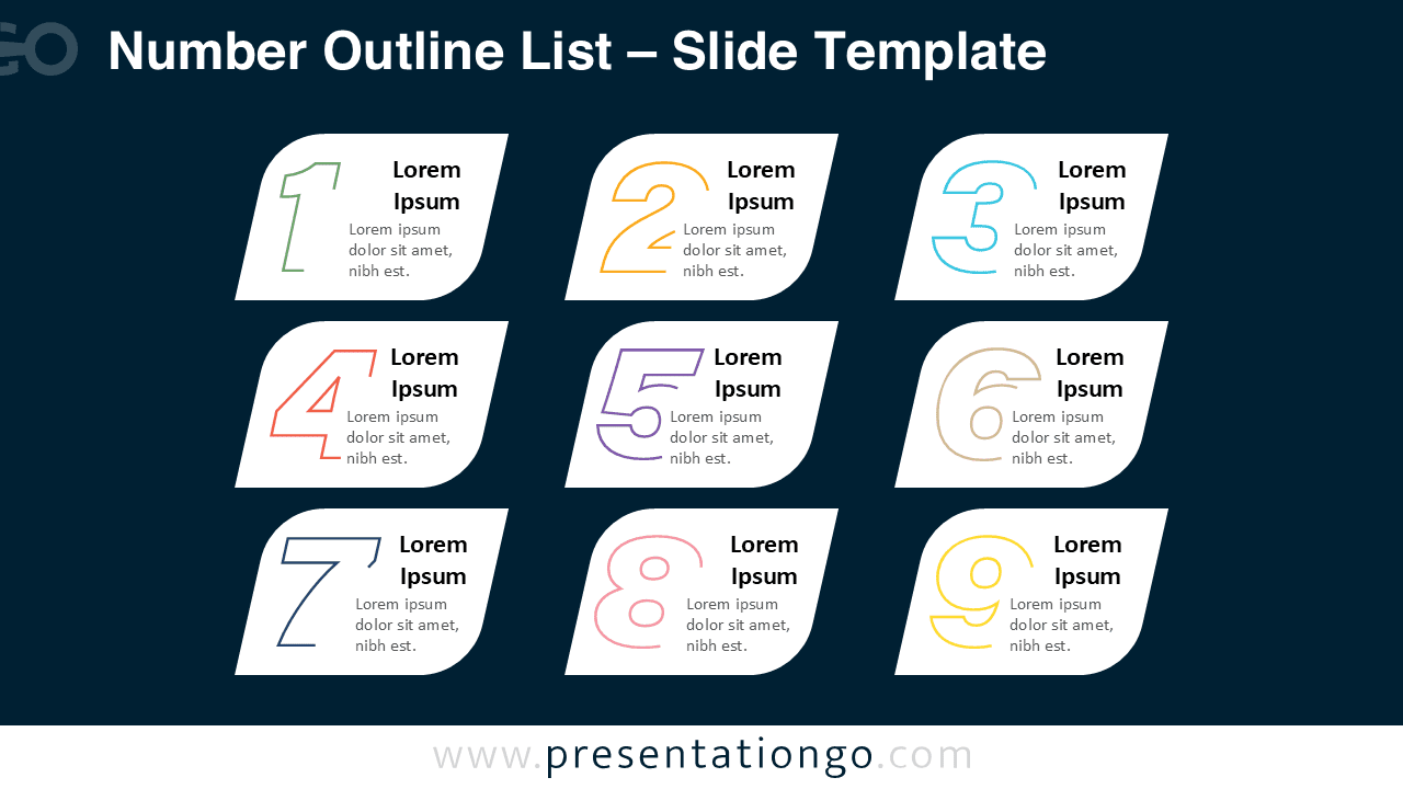 Number Outline List for PowerPoint & Google Slides