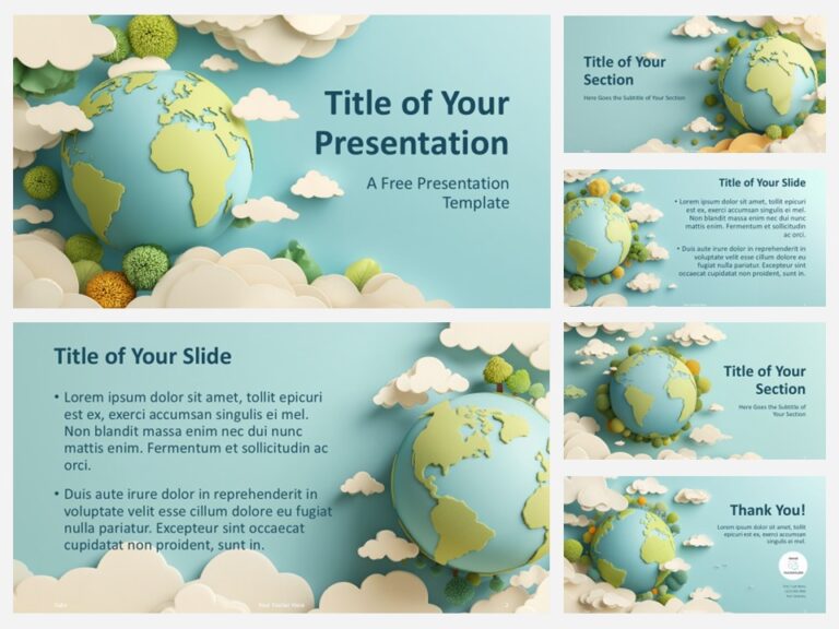 Paper Globe Template for PowerPoint & Google Slides