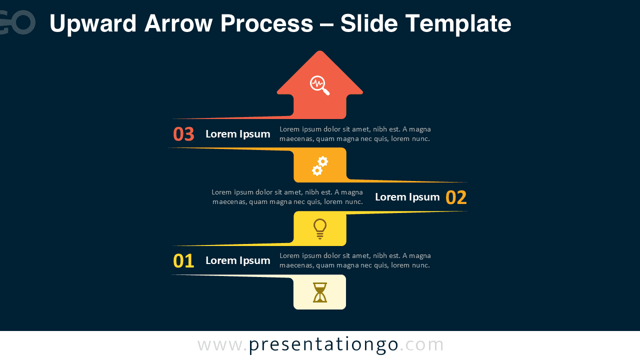 Upward Arrow Process for PowerPoint & Google Slides - PresentationGO