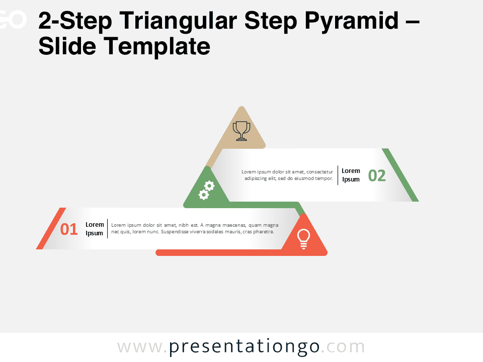 4-Step Triangular Step Pyramid for PowerPoint & Google Slides