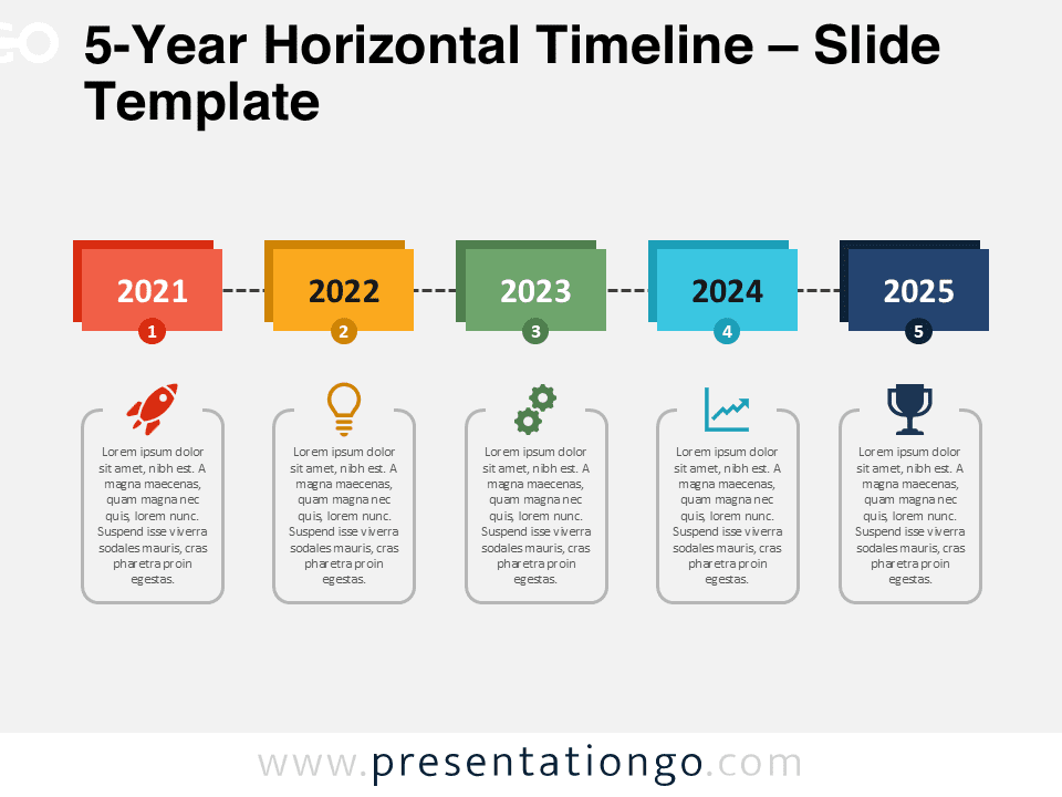 Square Blocks Timeline for PowerPoint & Google Slides