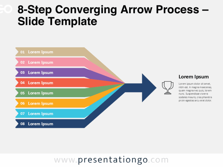 8-Step Converging Arrow Process for PowerPoint & Google Slides